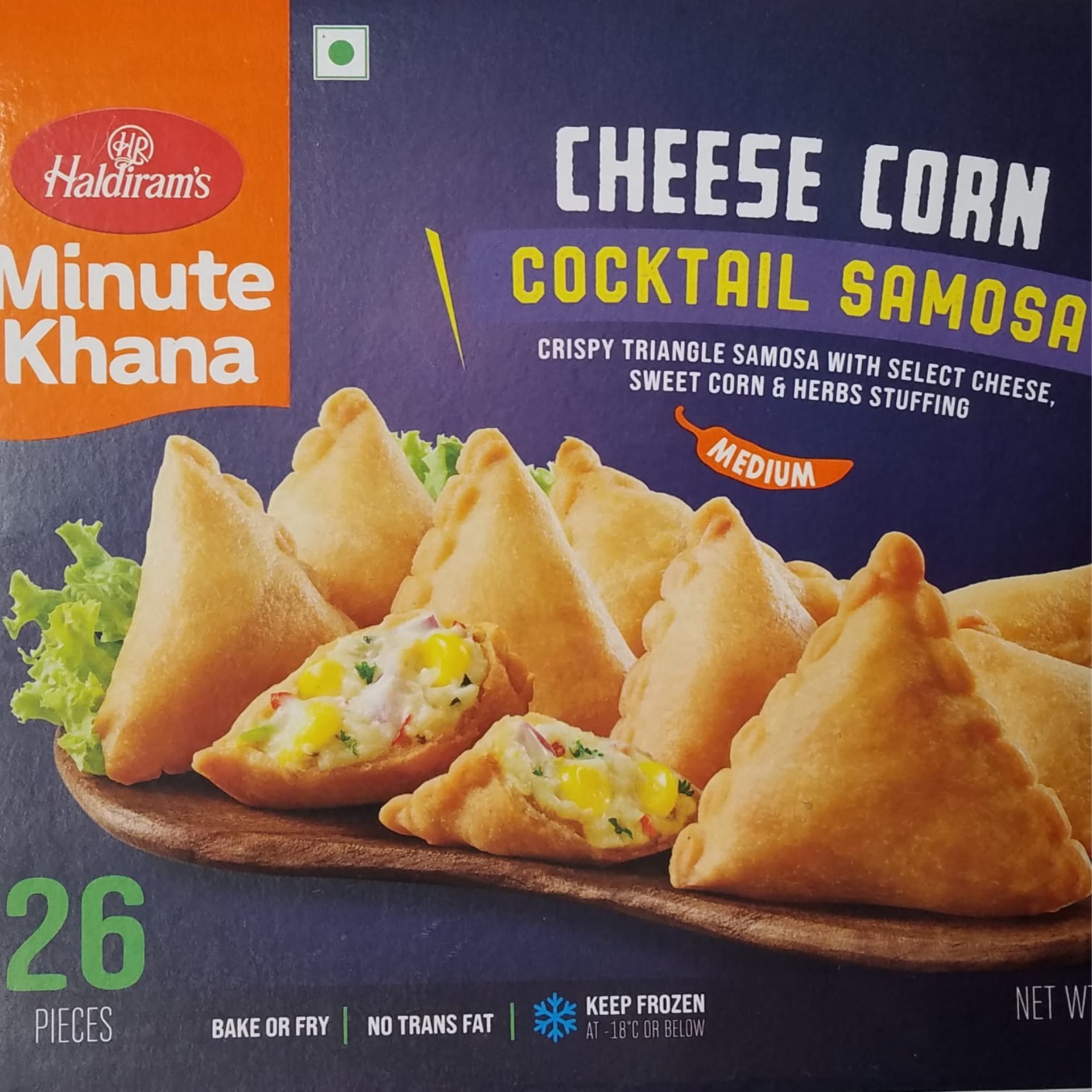 Haldiram's Cheese Corn Cocktail Samosa 520 g | Spice SPC Indian Grocery ...